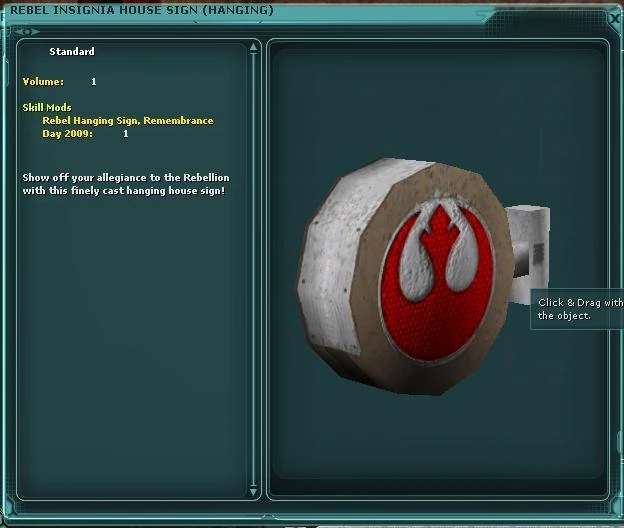 Rebel Insignia House Sign (Hanging) | SWG Wiki | Fandom