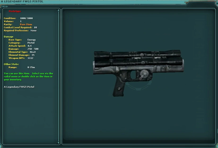 A Legendary FWG5 Pistol | SWG Wiki | Fandom