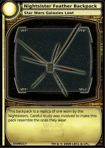 Nightsister Feather Backpack | SWG Wiki | Fandom