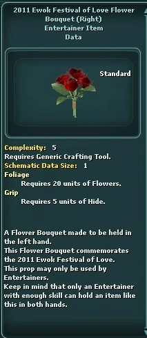 Schematic: 2011 Flower Bouquet (Left) | SWG Wiki | Fandom