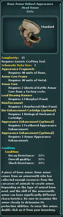 Bone Armor Helmet Appearance | SWG Wiki | Fandom