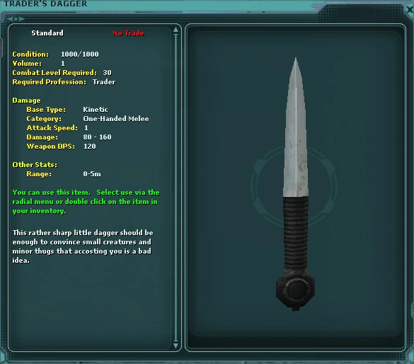 Trader's Dagger | SWG Wiki | Fandom