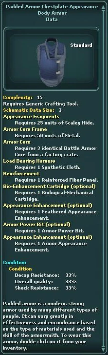 Padded Armor Chestplate Appearance | SWG Wiki | Fandom