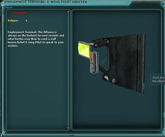 Employment Terminal: X-Wing Pilot Greeter | SWG Wiki | Fandom