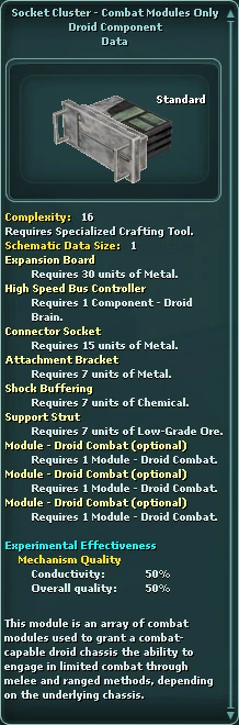 Socket Cluster - Combat Modules Only | SWG Wiki | Fandom