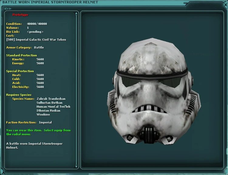 Battle Worn Imperial Stormtrooper Armor Helmet | SWG Wiki | Fandom