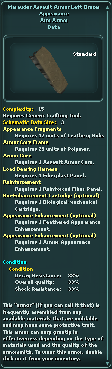 Marauder Assault Armor Left Bracer Appearance | SWG Wiki | Fandom