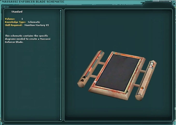 Massassi Enforcer Blade Schematic | SWG Wiki | Fandom