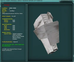 Battle Worn Imperial Shock Trooper Armor Left Bracer | SWG Wiki | Fandom