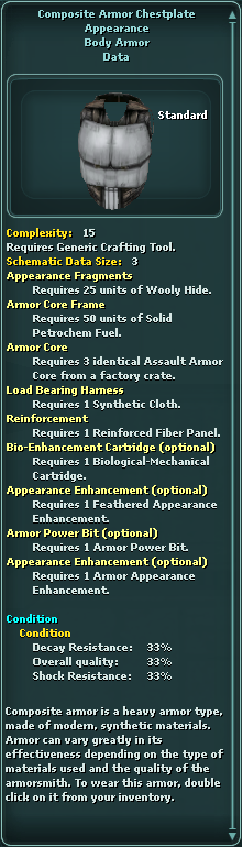 Composite Armor Chestplate Appearance | SWG Wiki | Fandom