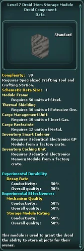 Module - Droid Item Storage 7 | SWG Wiki | Fandom