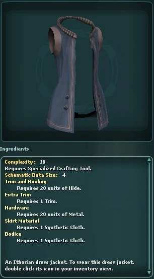 Ithorian Dress Jacket | SWG Wiki | Fandom