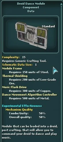 Dancing Droid Schematic | SWG Wiki | Fandom