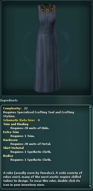Robe (Crafted) | SWG Wiki | Fandom