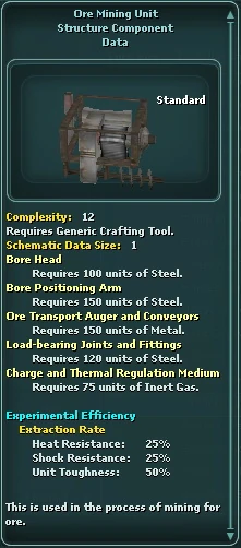 Ore Mining Unit | SWG Wiki | Fandom
