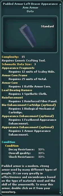 Padded Armor Left Bracer Appearance | SWG Wiki | Fandom
