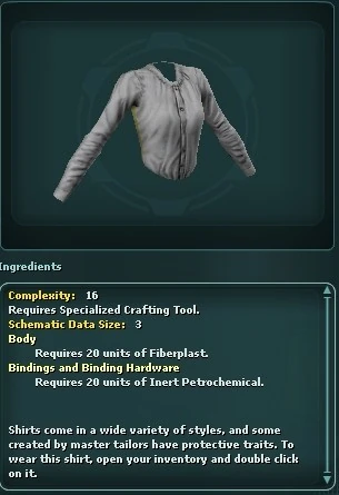 Casual Shirt | SWG Wiki | Fandom