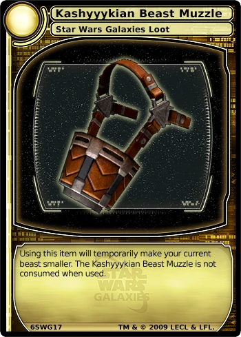 Kashyyykian Beast Muzzle | SWG Wiki | Fandom