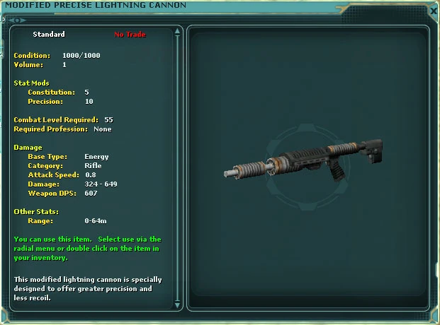 Modified Precise Lightning Cannon | SWG Wiki | Fandom