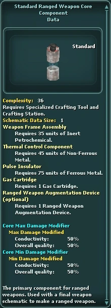 Standard Ranged Weapon Core | SWG Wiki | Fandom