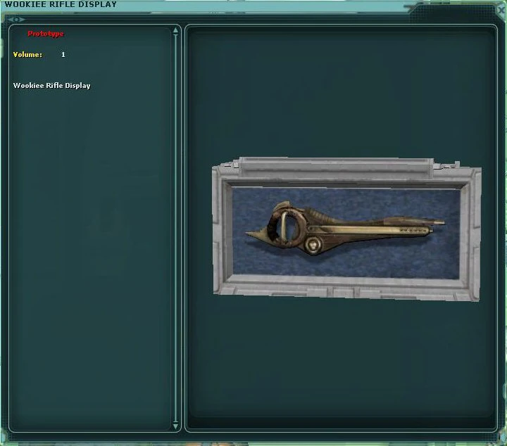 Wookiee Rifle Display | SWG Wiki | Fandom