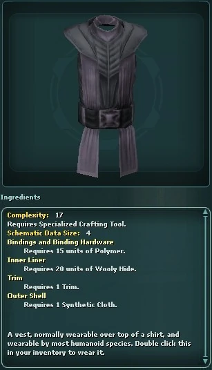 Decorative Vest | SWG Wiki | Fandom