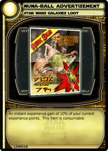 Nuna-Ball Advertisement (card) | SWG Wiki | Fandom