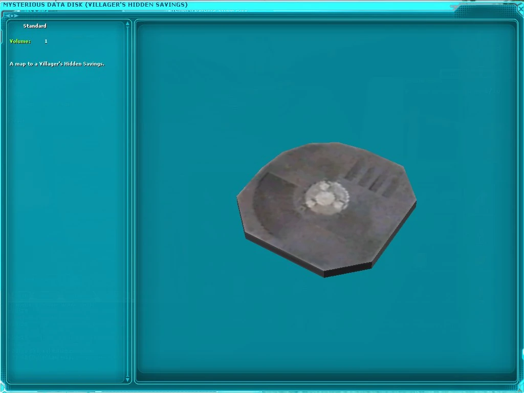 Mysterious Data Disk (Villager's Hidden Savings) | SWG Wiki | Fandom