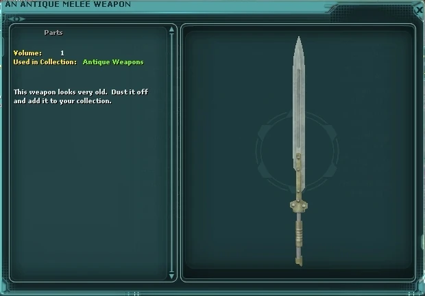 An Antique Melee Weapon | SWG Wiki | Fandom