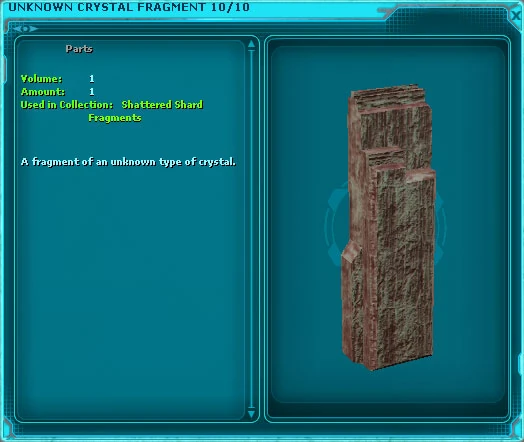Unknown Crystal Fragment 10/10 | SWG Wiki | Fandom