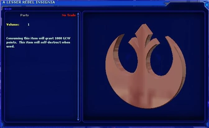 A Lesser Rebel Insignia | SWG Wiki | Fandom