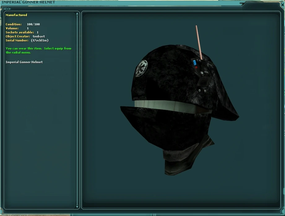 Imperial Gunner Helmet | SWG Wiki | Fandom