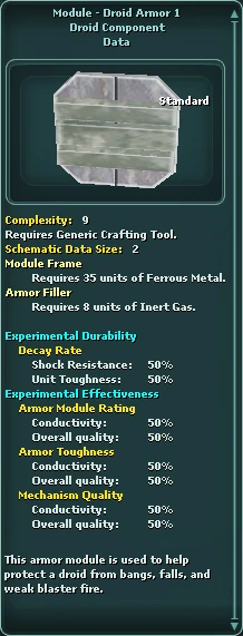 Module - Droid Armor 1 | SWG Wiki | Fandom