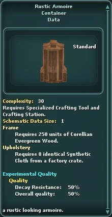 Rustic Armoire | SWG Wiki | Fandom