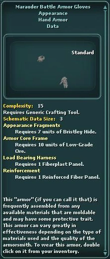 Marauder Battle Armor Gloves Appearance | SWG Wiki | Fandom