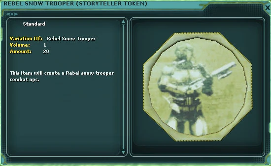 Rebel Snow Trooper (Storyteller Token) | SWG Wiki | Fandom