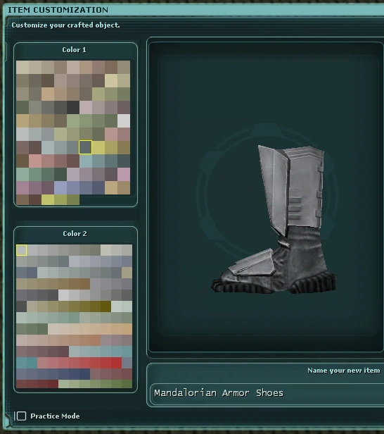 Mandalorian Boots Palette | SWG Wiki | Fandom