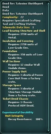 Tatooine Shuttleport (Schematic) | SWG Wiki | Fandom