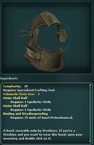 Wookiee Traveller's Helm | SWG Wiki | Fandom