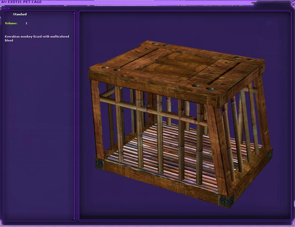An Exotic Pet Cage | SWG Wiki | Fandom