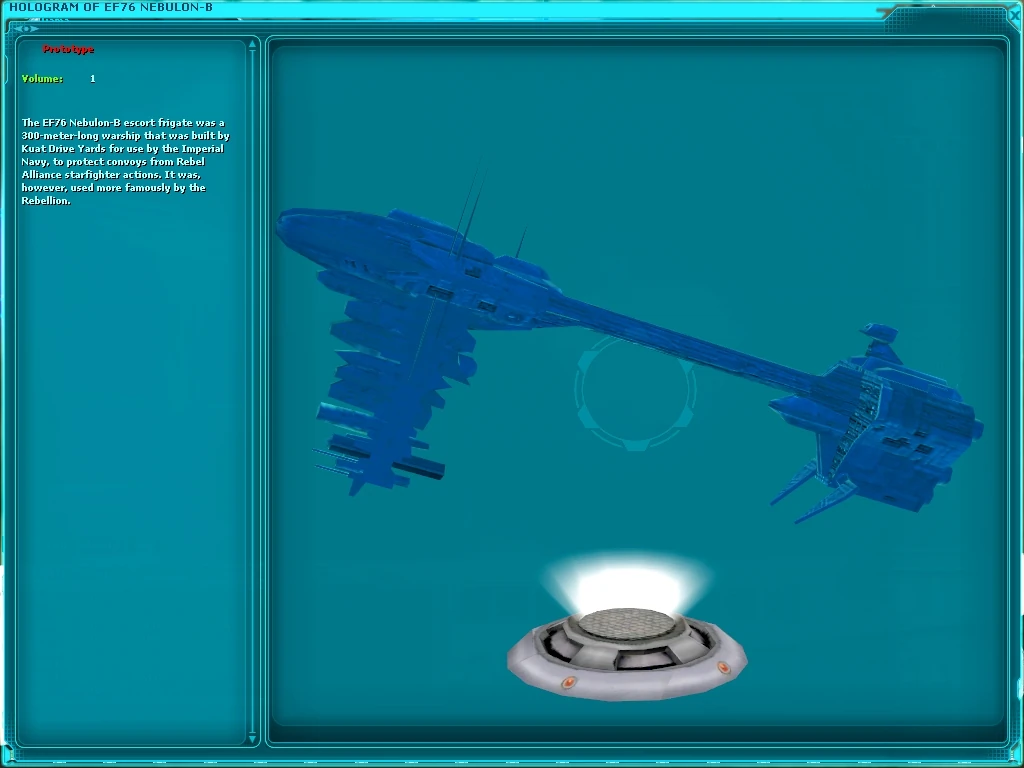 EF76 Nebulon-B Hologram | SWG Wiki | Fandom