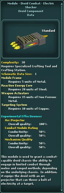 Module - Droid Combat - Electric Shocker | SWG Wiki | Fandom