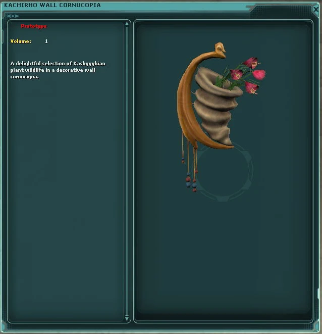 Kachirho Wall Cornucopia | SWG Wiki | Fandom