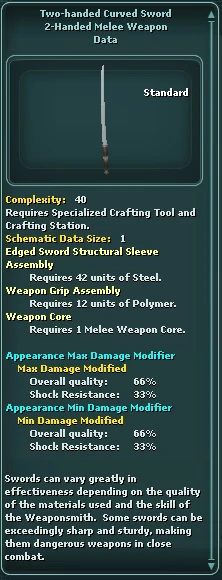 Two-handed Curved Sword | SWG Wiki | Fandom