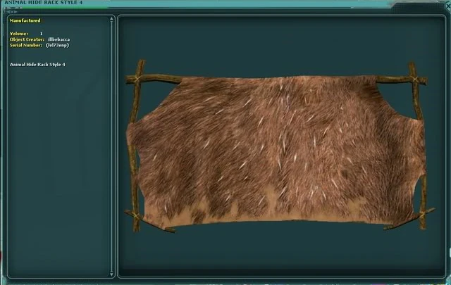 Animal Hide Rack Style 4 Schematic | SWG Wiki | Fandom