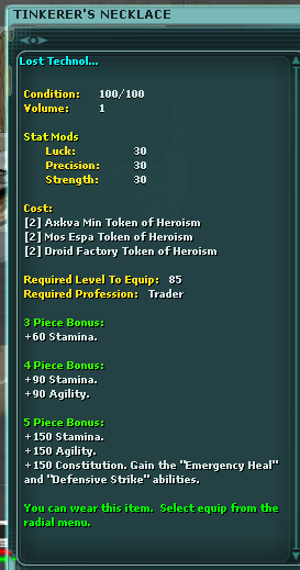 Tinkerers jewelry set - Trader | SWGBeyond Wiki | Fandom