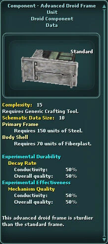 Component - Advanced Droid Frame Unit | SWG: Prophecy Wiki | Fandom
