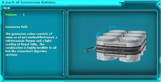 A Pack of Geonosian Rations | SWG: Prophecy Wiki | Fandom