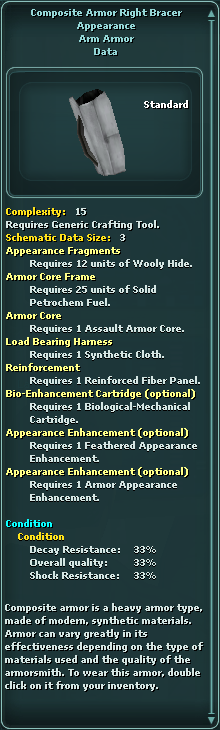 Composite Armor Right Bracer Appearance | SWG: Prophecy Wiki | Fandom