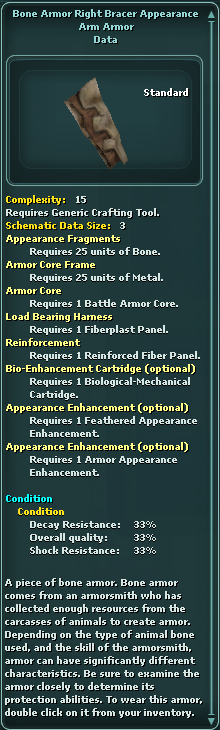 Bone Armor Right Bracer Appearance | SWG: Prophecy Wiki | Fandom